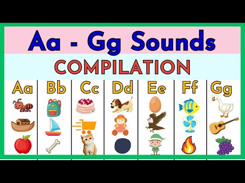 Aa - Gg Sounds COMPILATIONS / IDENTIFYIN WORDS with PICTURES / Kinder/Preschool/Graders 1-3 /
