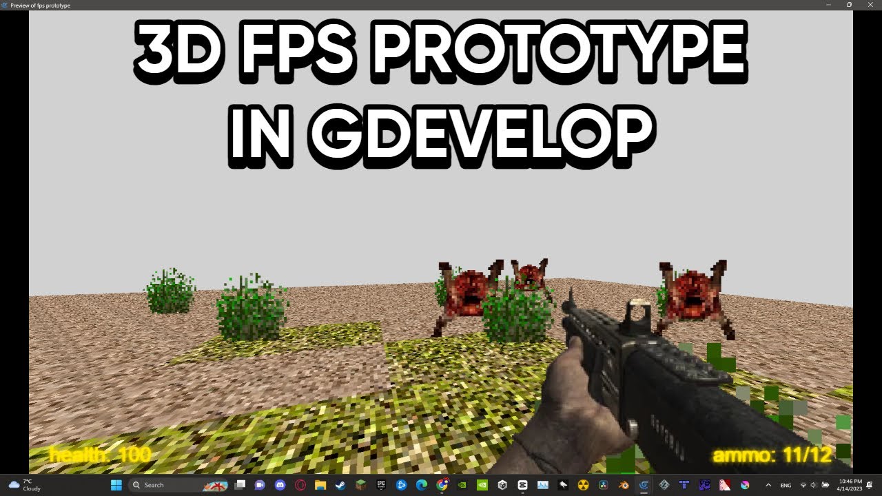 advanced 3d fps prototype in gdevelop v1 [showcase]