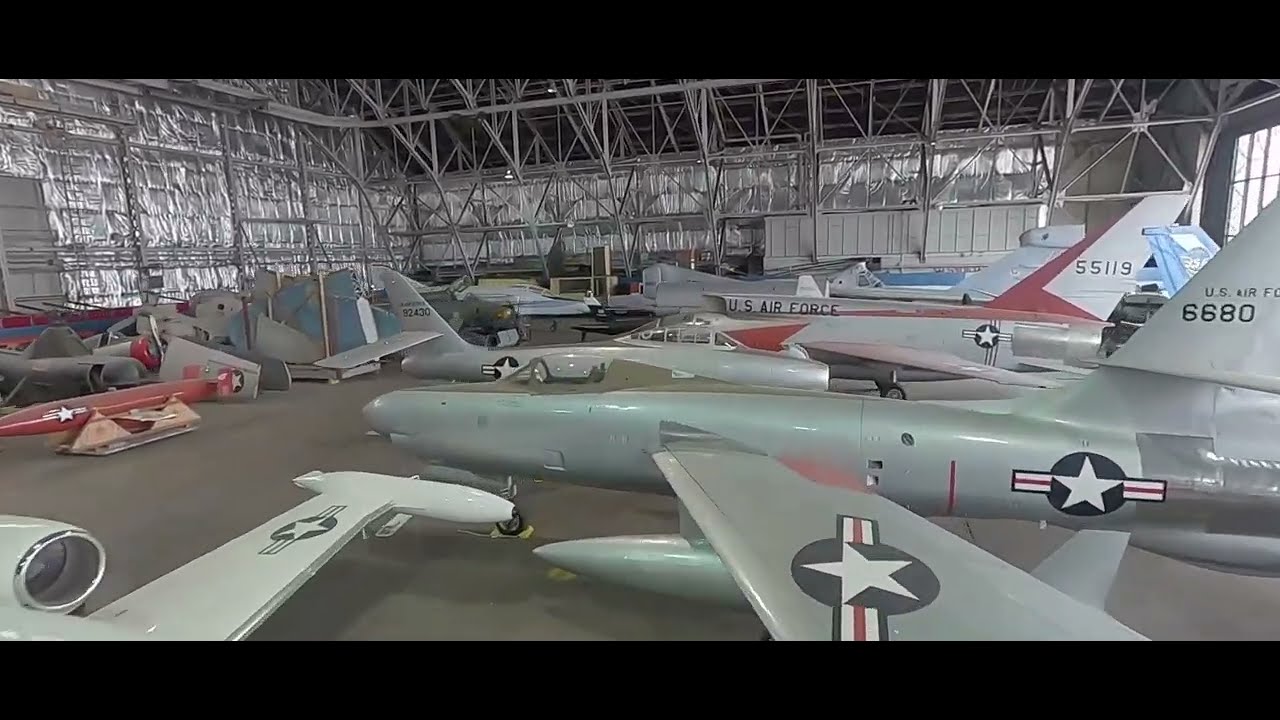 Drone Flight Through Storage Hangar - National Museum of the U.S. Air Force