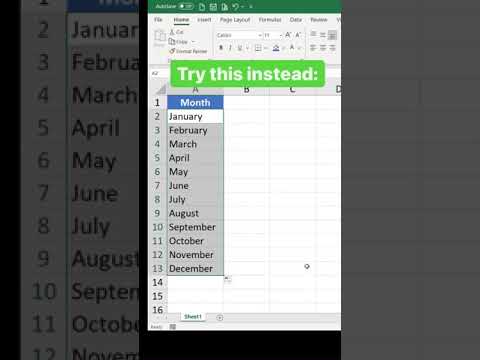 TRICK 55 : Try this trick for abbreviation, days and months // Excel shortcuts ✨🔥🔥🔥