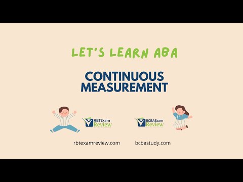 Continuous Measurement (Rate, Frequency, Duration, IRT, Trials to Criterion, Percent of Occurrence)