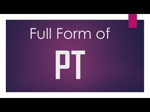 Full form of PT-Medical Terms