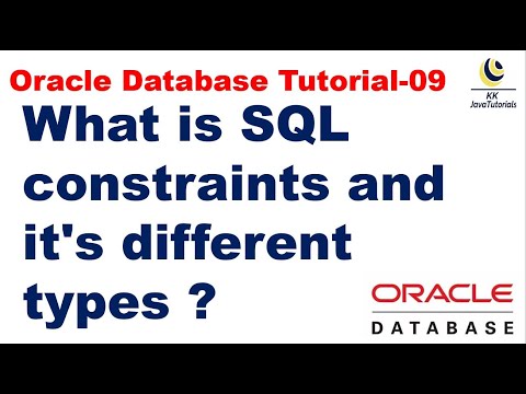 What is SQL constraints and it's different types ? || Oracle Database Tutorial