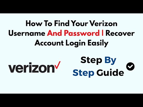 How To Find Your Verizon Username And Password | Recover Account Login Easily
