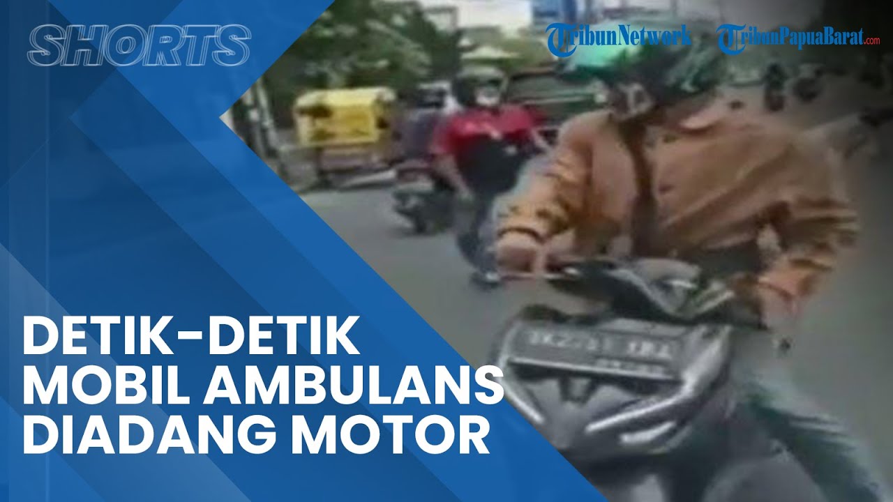 Detik-detik Pemotor Adang Ambulans Bawa Pasien Korban Kecelakaan, Sempat Dikejar dari Belakang ...