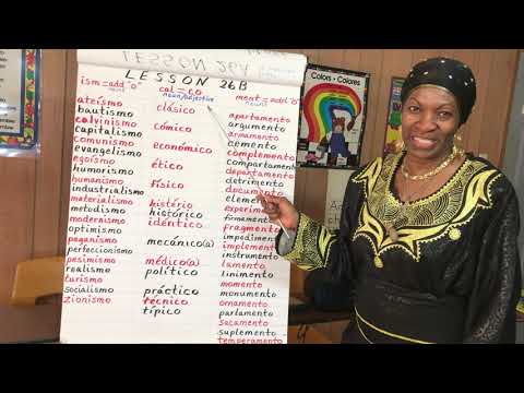 Sing Your Way into Speaking Spanish: (Words Ending in "ism", "cal", "ment"), Lesson 26B