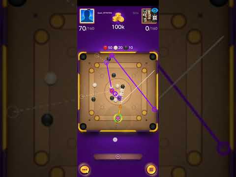 Power of Aimcarrom || carrom board online game play || Make free coins & gems