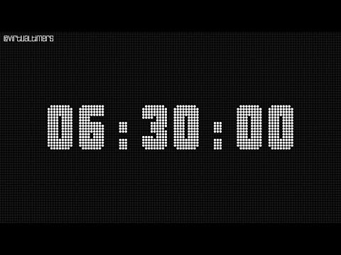 SILENT - 6 Hours and 30 Minutes Countdown - White LED with Time Markers / Chapters