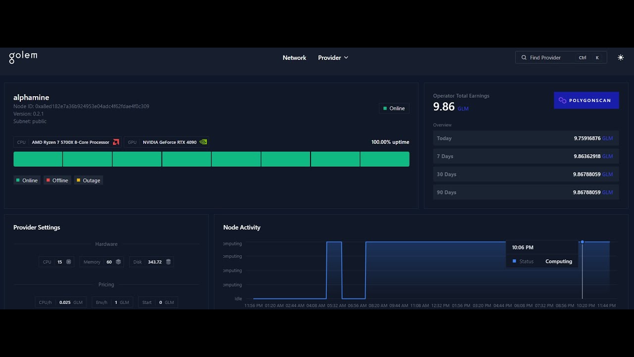 Golem GPU-Provider - How To change Rig Price and more settings!