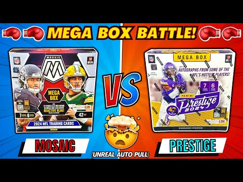 *UNREAL AUTO PULL!π€― MOSAIC VS PRESTIGE FOOTBALL MEGA BOX PRODUCT BATTLE!π₯