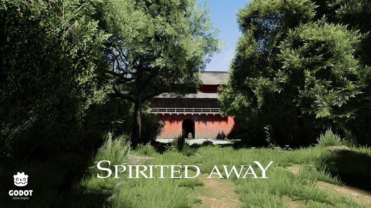 Studio Ghibli's Spirited Away (Red Gate Fan Art) - Godot Semi-Realistic Environment