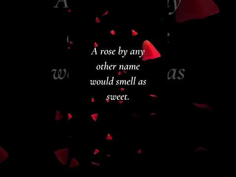 The Sweet Scent Beyond Names: A Deep Dive into Shakespeare's 'A Rose by Any Other Name' #shorts