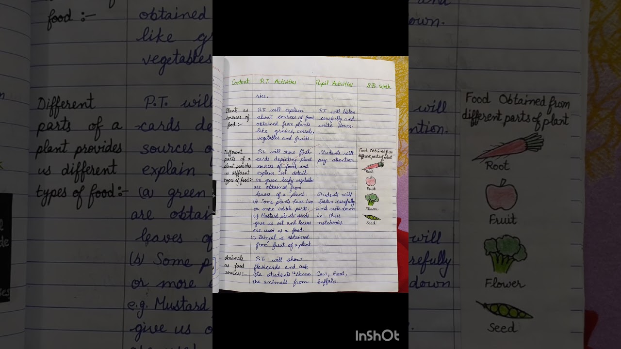 Science Lesson Plan.                                  Class 6.   Food: Where does it come from ?