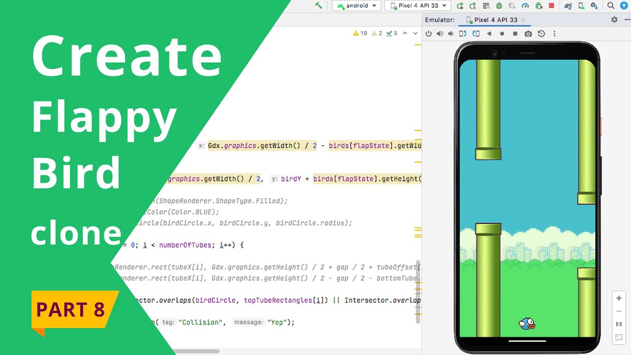 Game Over Screen || Create a Flappy Bird clone for Android