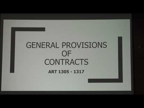 General Provisions of Contracts