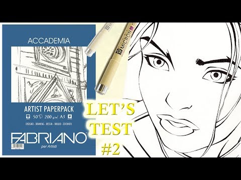 LET'S TEST #2: Pigma Micron Fineliners on Cartridge Paper (Brand: Fabriano Accademia)