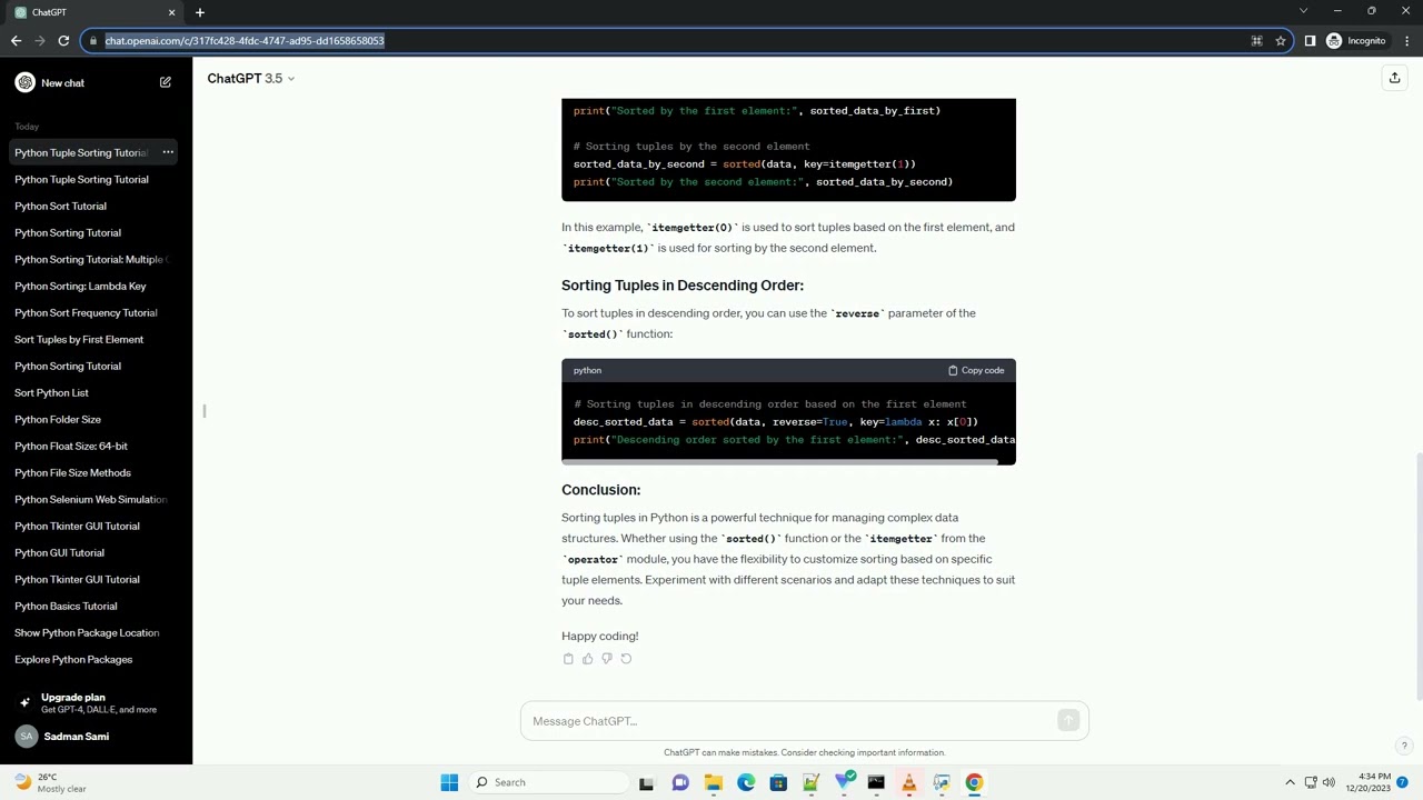 python sort by tuple value