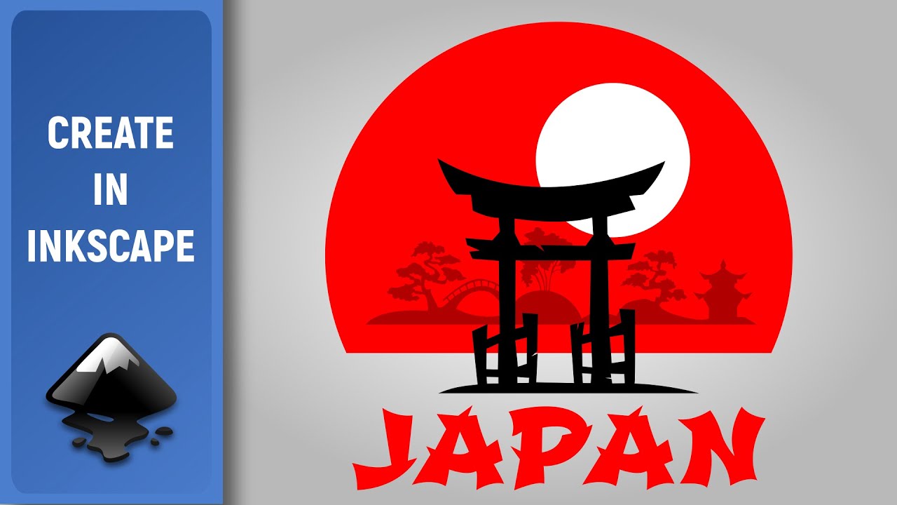 Design in Japanese style. Made in Inkscape (Speed Art)