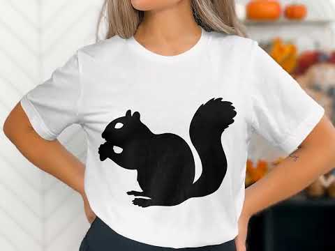 Adorable Chipmunk SVG, Cute Animal Silhouette, Woodland Clipart, Nature Vector, Digital Cut File