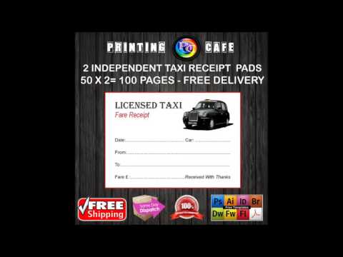 Taxi Receipt Pads Printing for Black Cab Fare , Minicab,Licensed Taxi - Printing Cafe