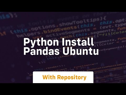 python install pandas ubuntu