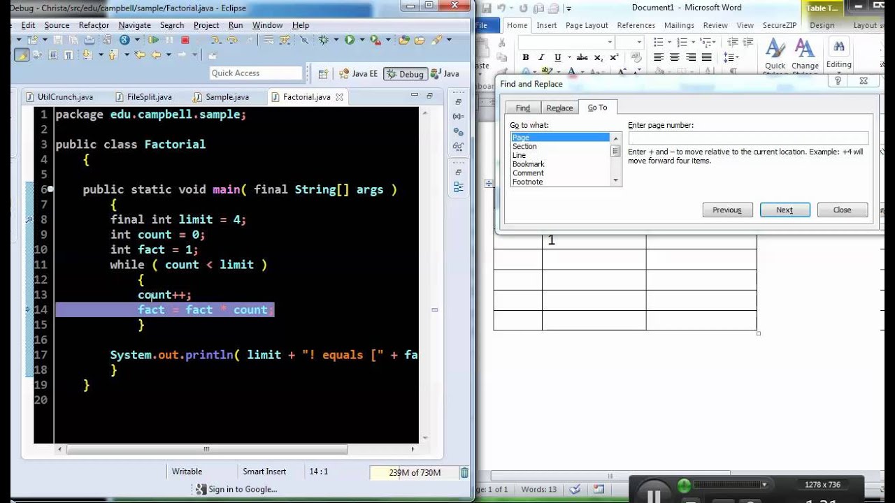 Tracing Java Variables