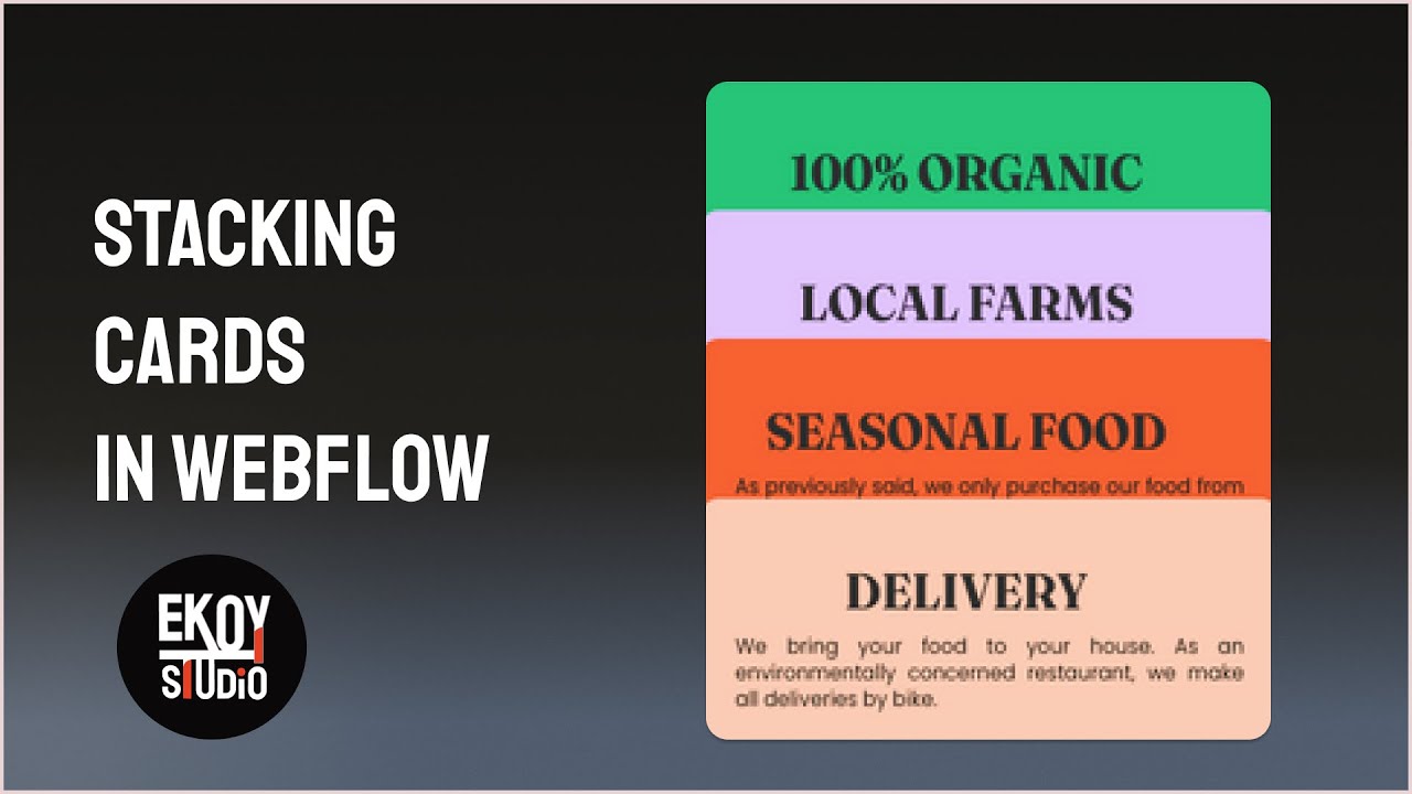 Learn how to stack cards while scrolling using webflow