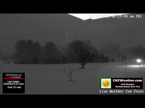 February 24-25, 2022 24 Hour Snowstorm Time-lapse - Rome, NY