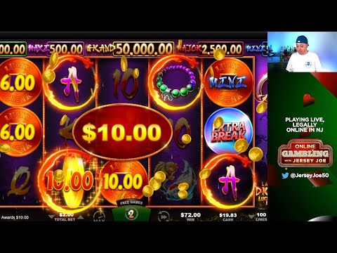 Laughing Dragon slots LIVE with BONUS WIN [Online Gambling with Jersey Joe # 207]