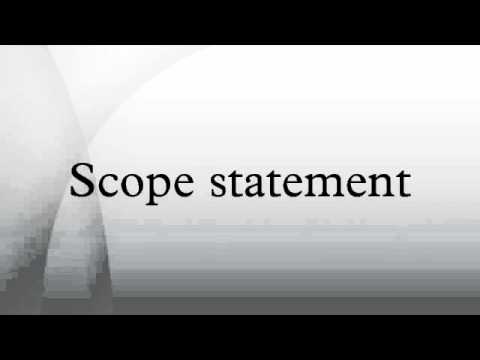 Scope statement
