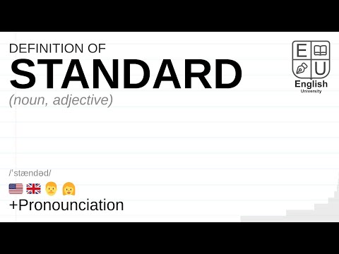 STANDARD meaning, definition & pronunciation | What is STANDARD? | How to say STANDARD