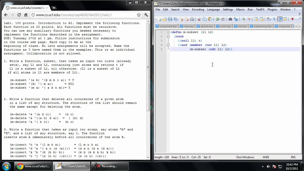 Common Lisp Tutorial - (6) ..And More List Functions