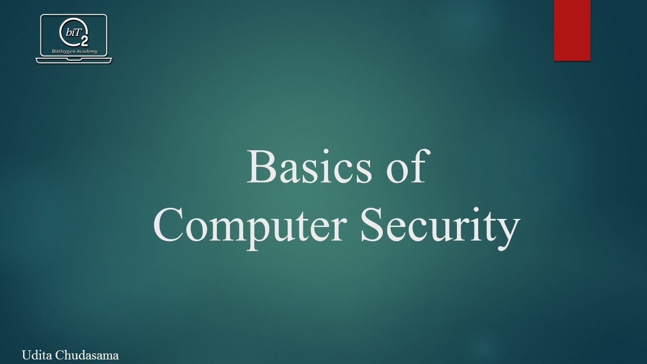 Tutorial 1| Basic Elements of Computer Security | Computer and Network Security | BitOxygen Academy