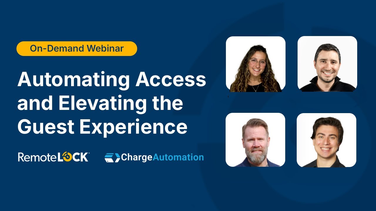 On-Demand Webinar: RemoteLock Guest Experience powered by ChargeAutomation