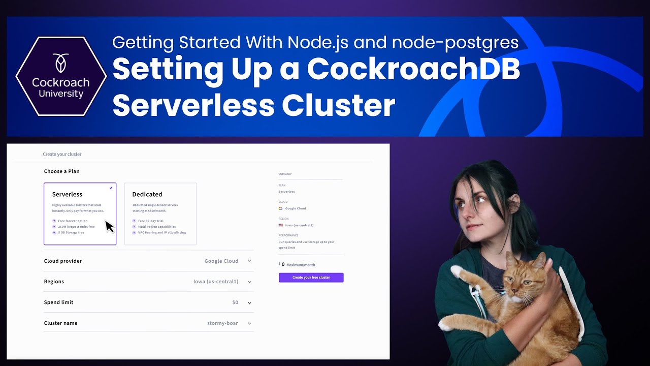 Setting Up a CockroachDB Serverless Cluster
