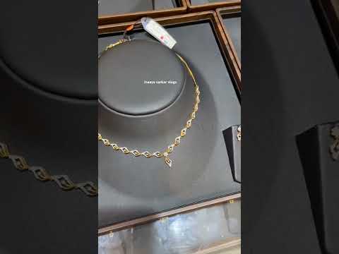 Light weight diamond necklace #tanishq #diamondnecklace