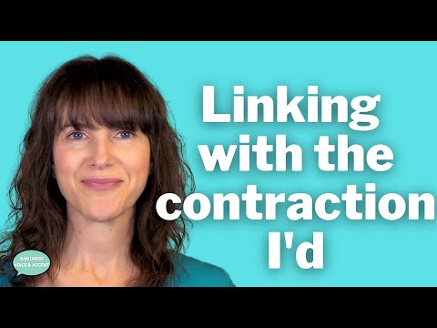 American English Pronunciation - Linking with the Contraction "I'd"