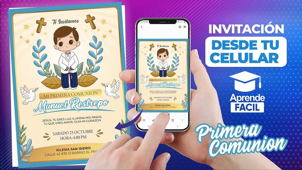 How to create a boy's first communion invitation