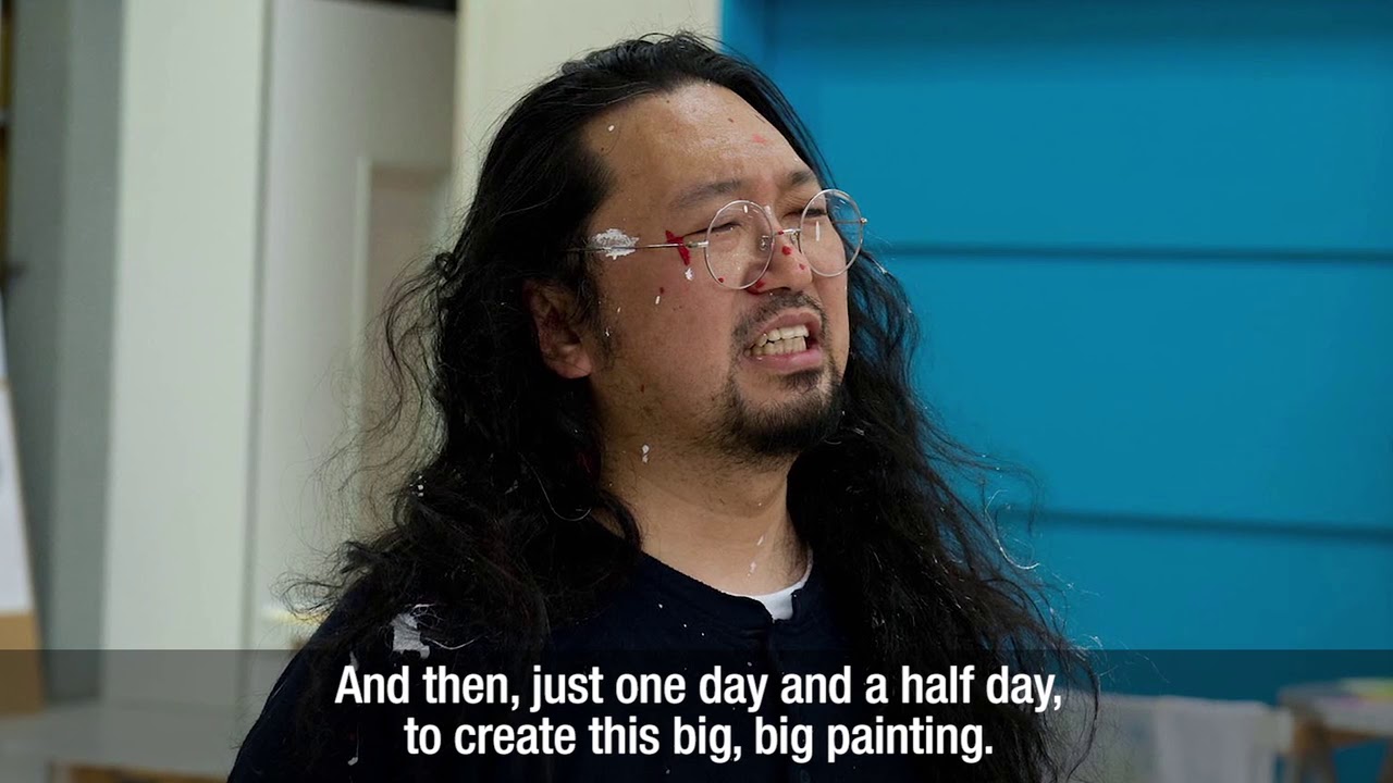 Dragon in Clouds—Red Mutation (Takashi Murakami, 2010)