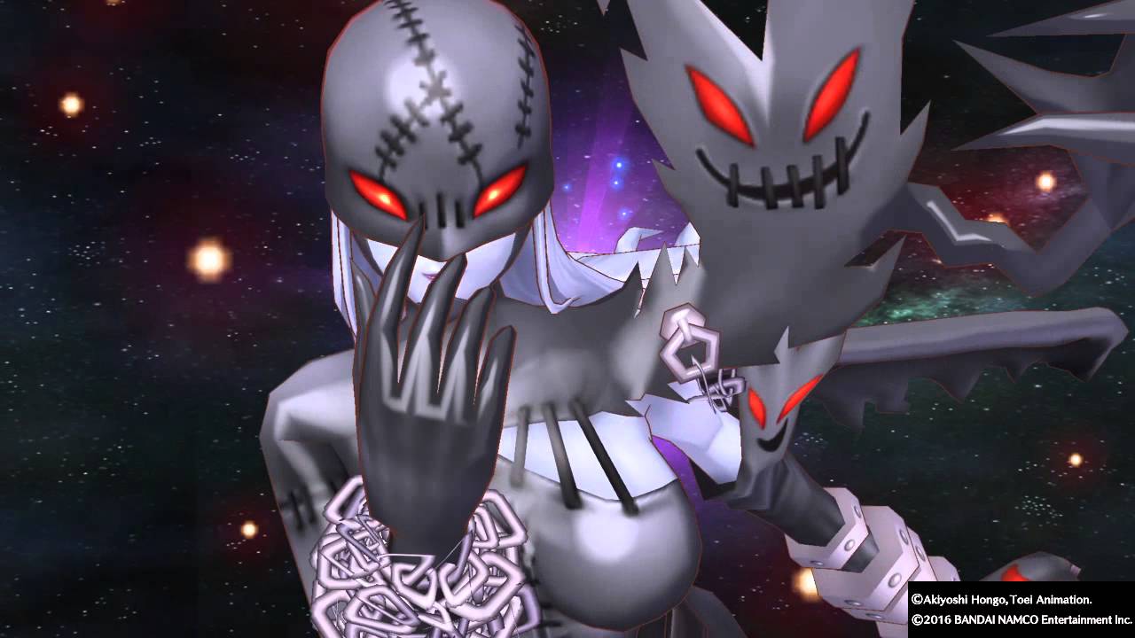 LadyDevimon and Angewomon DNA Digivolve to Mastemon