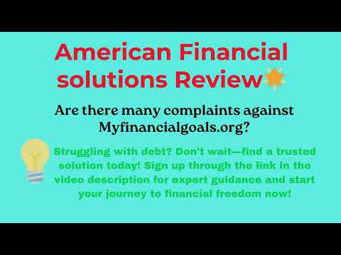Myfinancialgoals.org reviews⚠️American financial solutions AFS) exposed