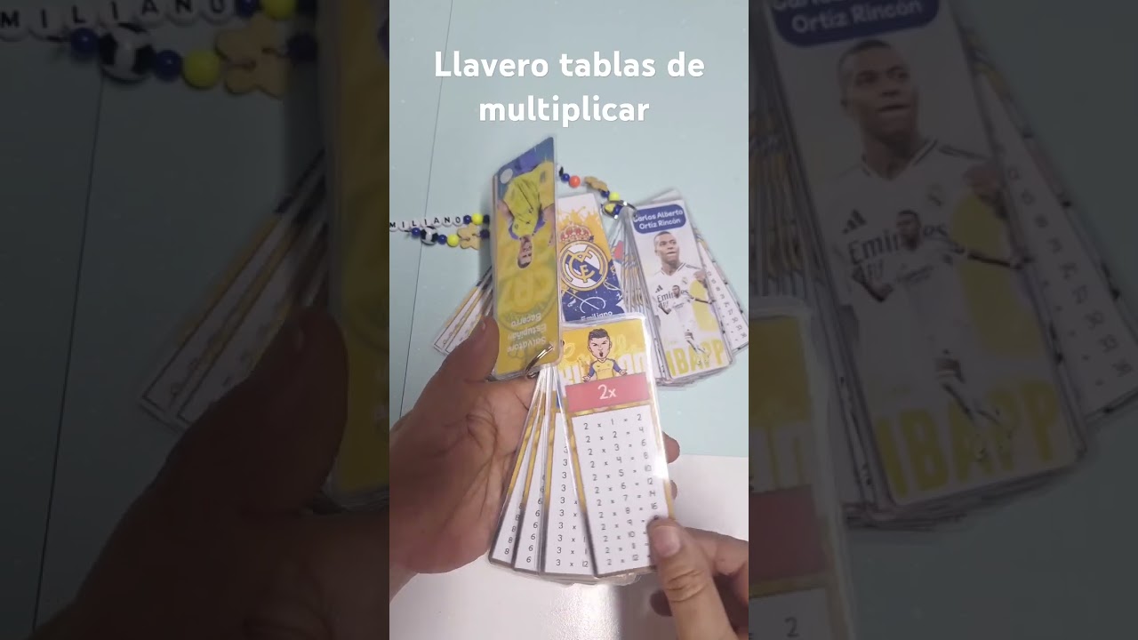 Llavero tablas de multiplicar personalizado es resistente y perfecto para llevar a cualquier lugar