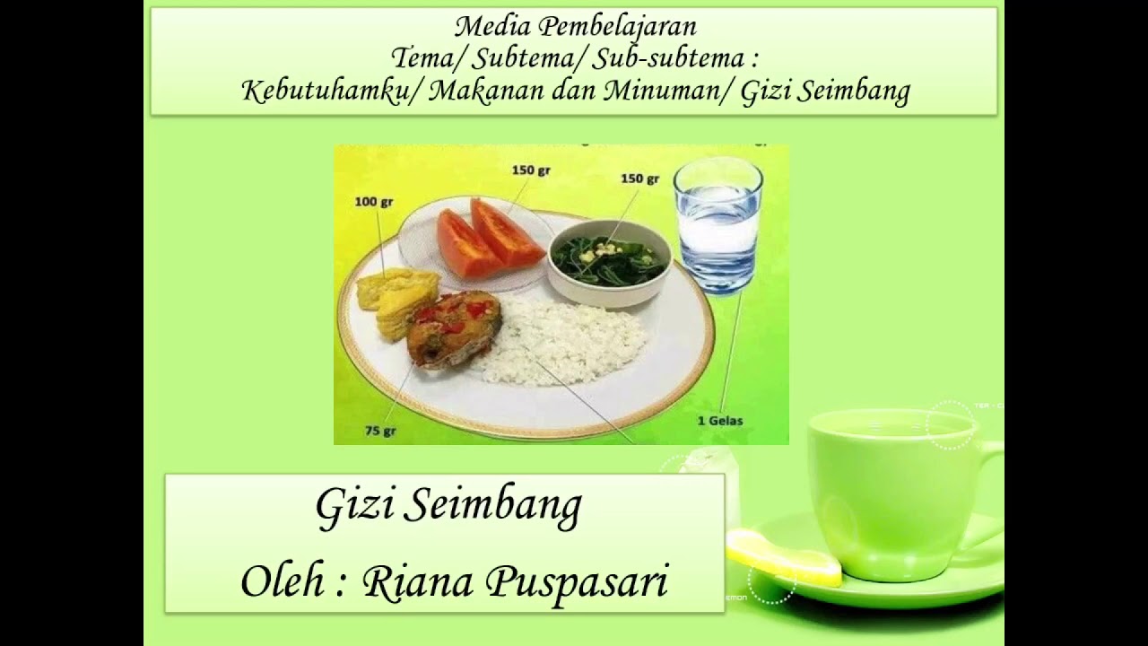 PowerPoint Media Pembelajaran Gizi Seimbang