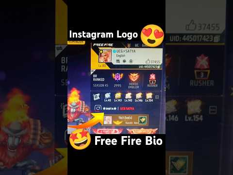 How to Put Instagram Logo in Free Fire ? Free Fire Mein Instagram Wala Logo Kaise Lagae #freefirebio