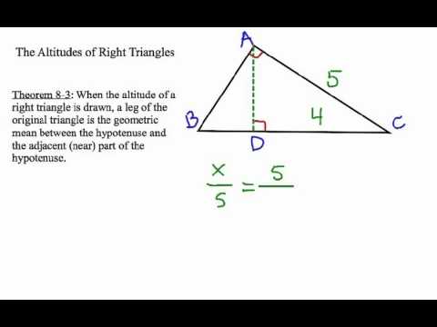 How to Solve Right Triangle Altitude Problems: Geometric Mean #5