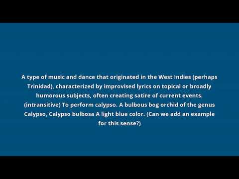 what is the meaning of calypso
