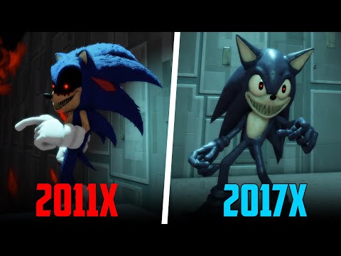 Sonic Exe NEW 2017X Vs 2011X Comparison - Pillar Chase 2