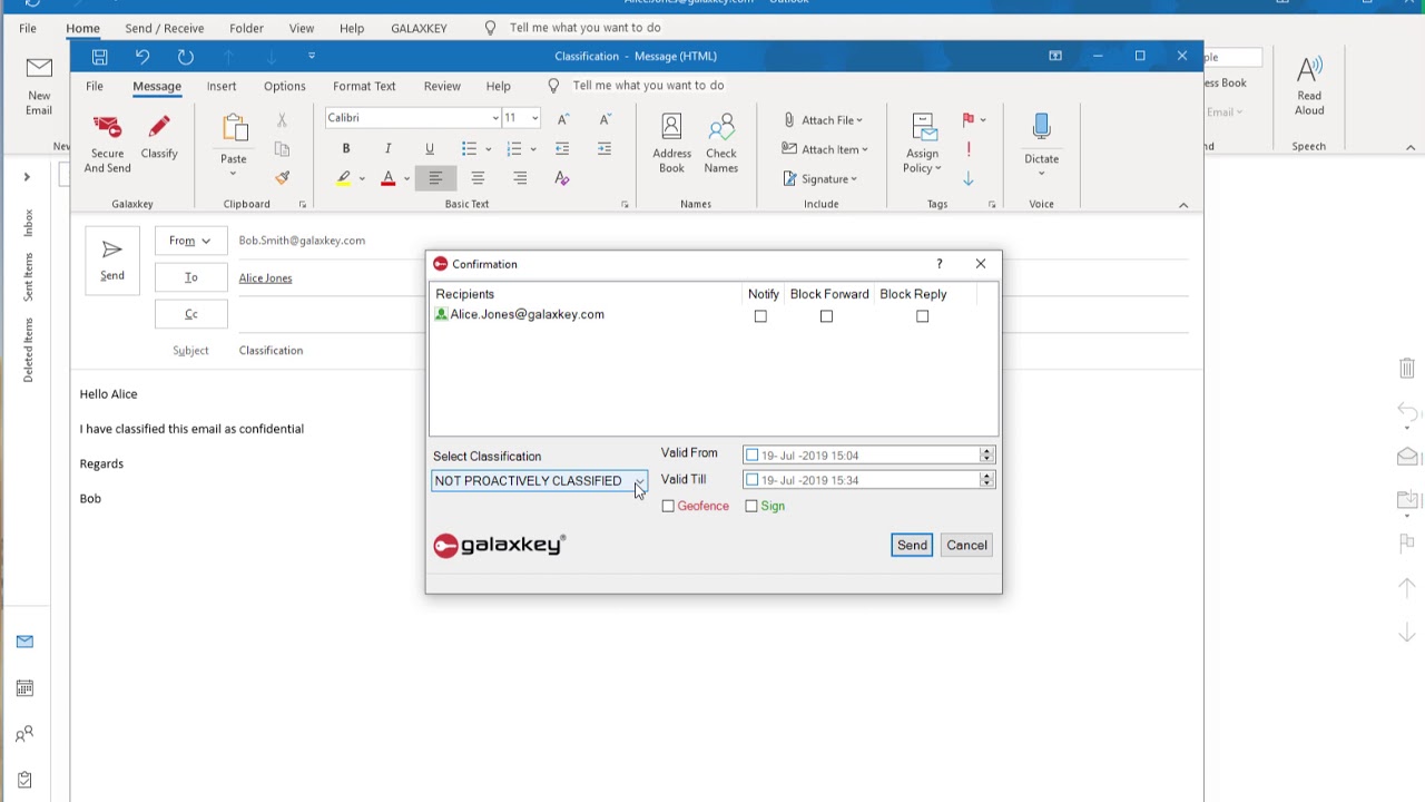 Galaxkey - Email Classification