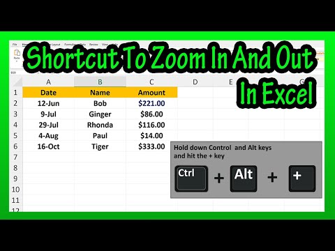 How To Use The Keyboard Shortcut (And Zoom Slider) To Quickly Zoom In And Out In Excel Explained