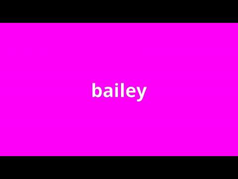 what is the meaning of bailey